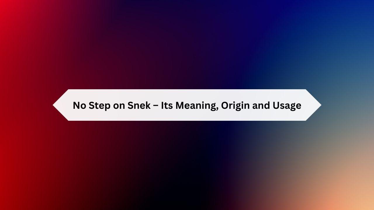 No Step on Snek – Its Meaning, Origin and Usage - curiositytop.com